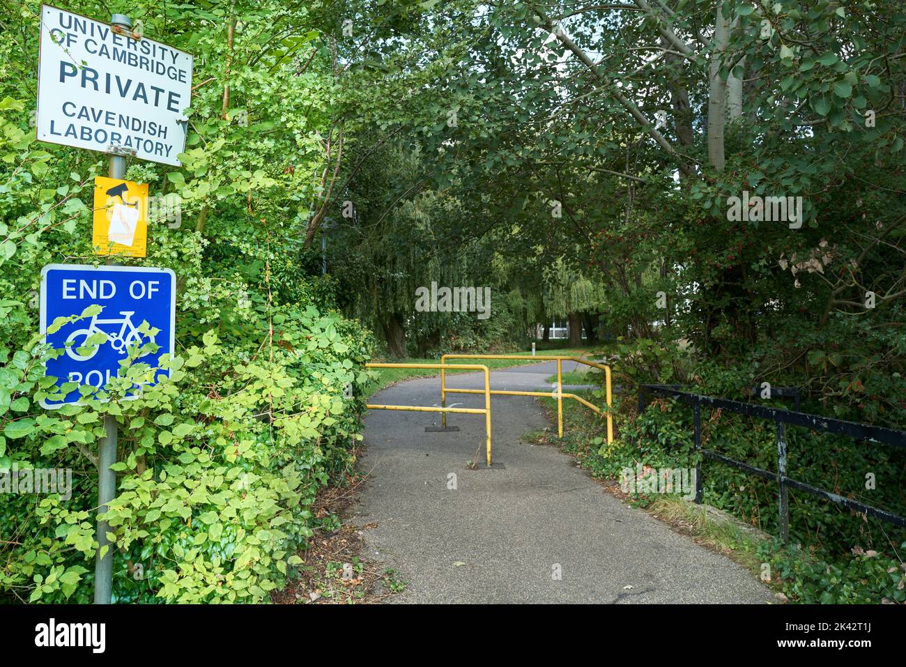 Private entrance to the Cavendish laboratory, university of Cambridge ...