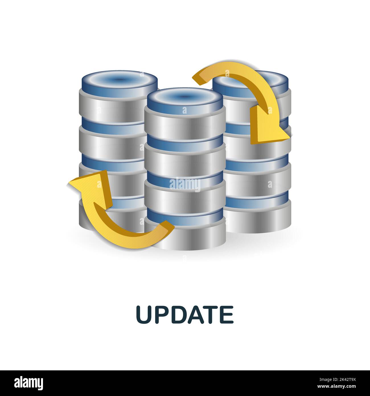 Update icon. 3d illustration from data science collection. Creative ...