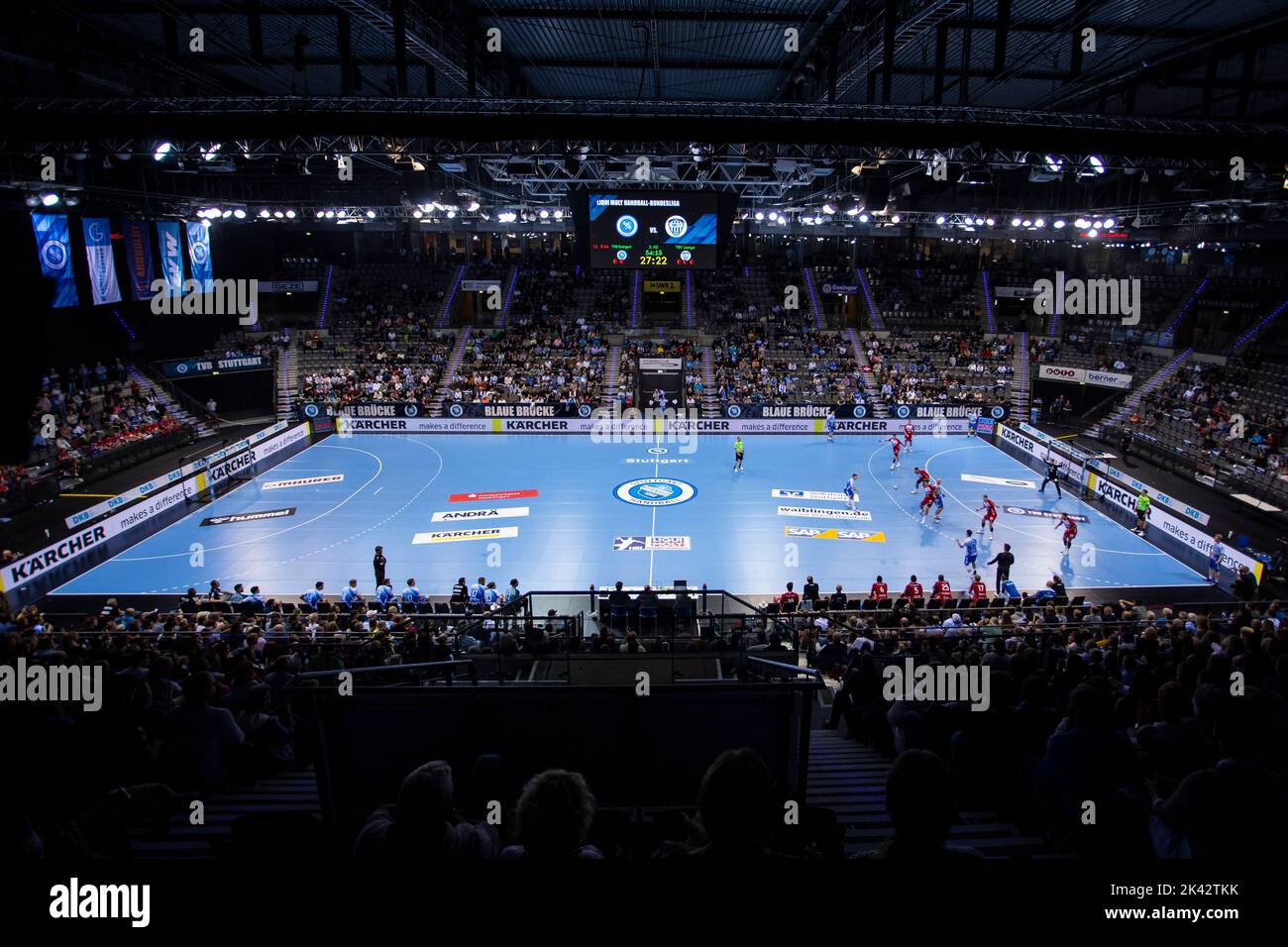 Stuttgart, Germany. 29th Sep, 2022. Handball: Bundesliga, TVB Stuttgart - TBV Lemgo Lippe ...