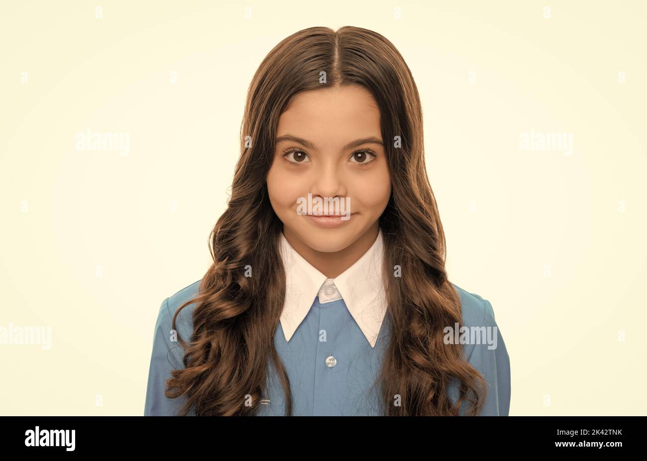 face skincare. cheerful kid with curly hair. beauty and fashion. female ...