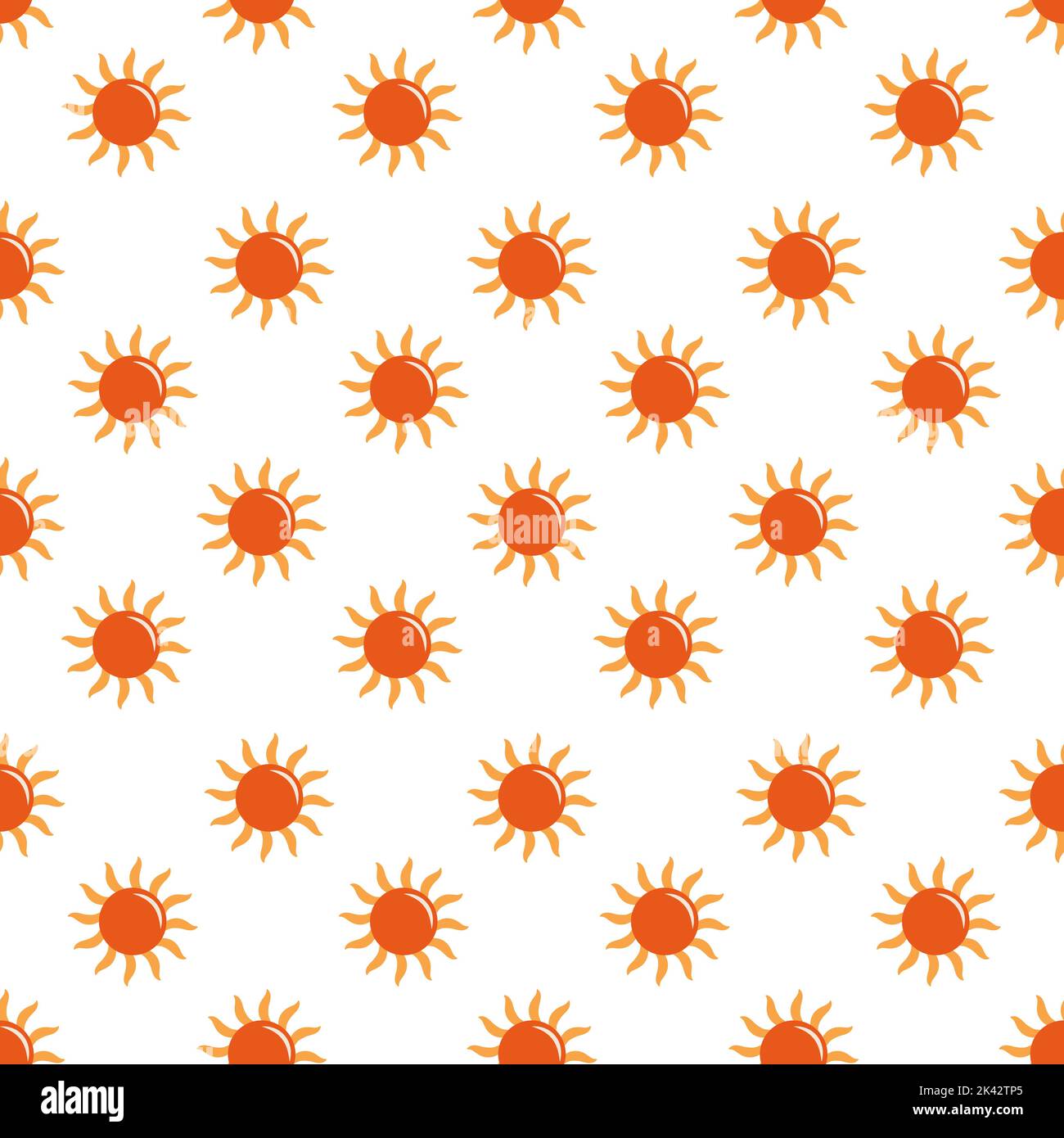 Seamless pattern with suns in retro style. Vector illustration of ...