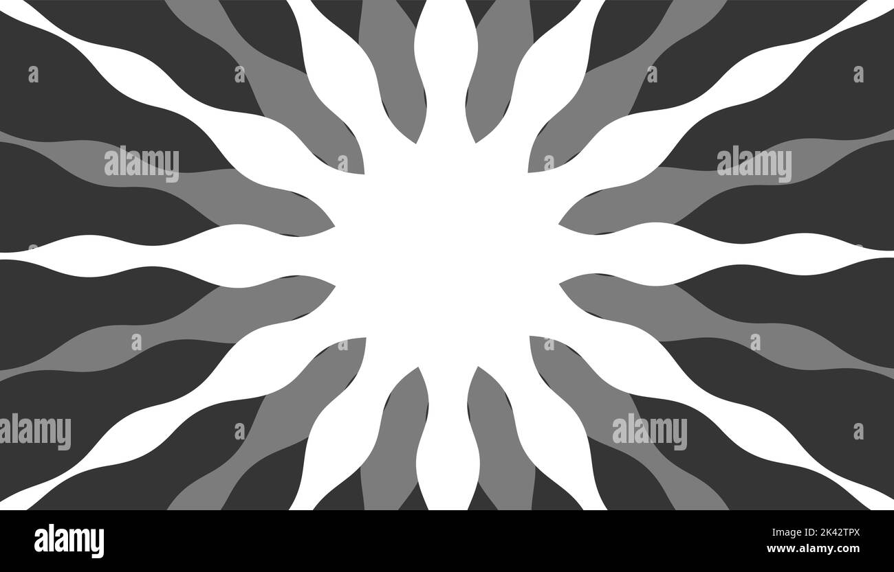 Sun with rays pattern in square. Vector illustration Stock Vector Image ...