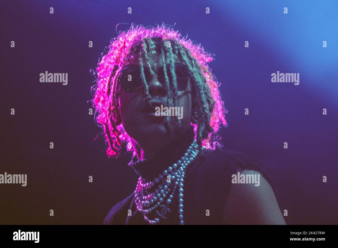 American rapper and singer Iann Dior performs live at Mediolanum Forum ...