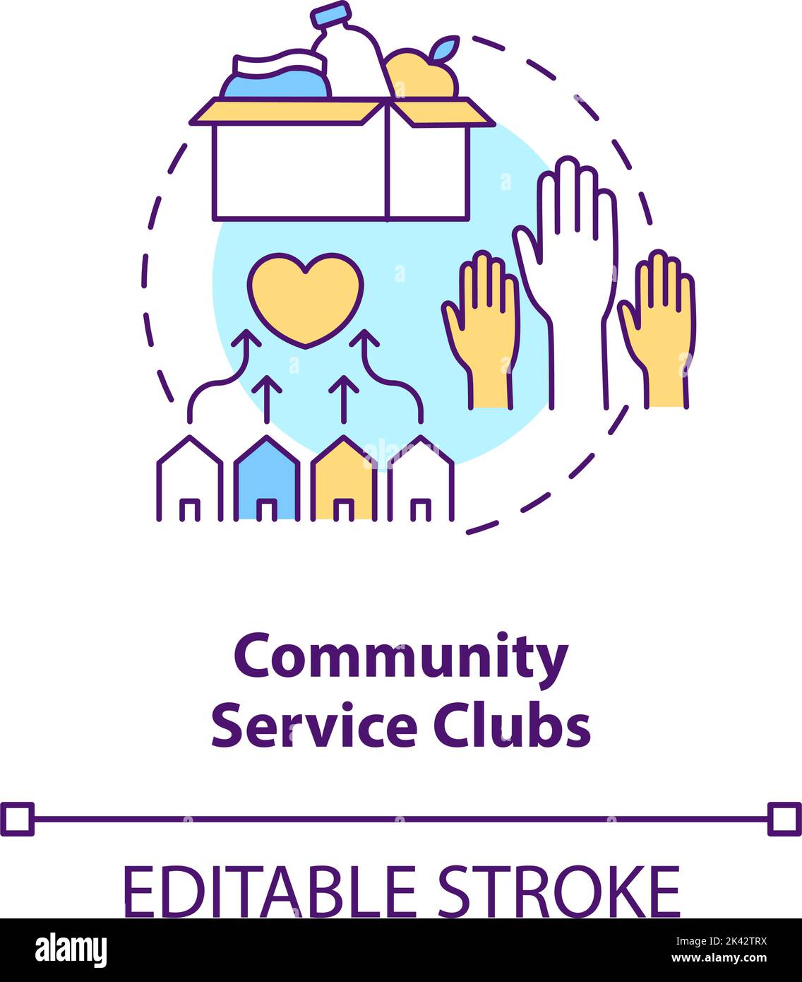 Community service clubs concept icon Stock Vector Image & Art - Alamy