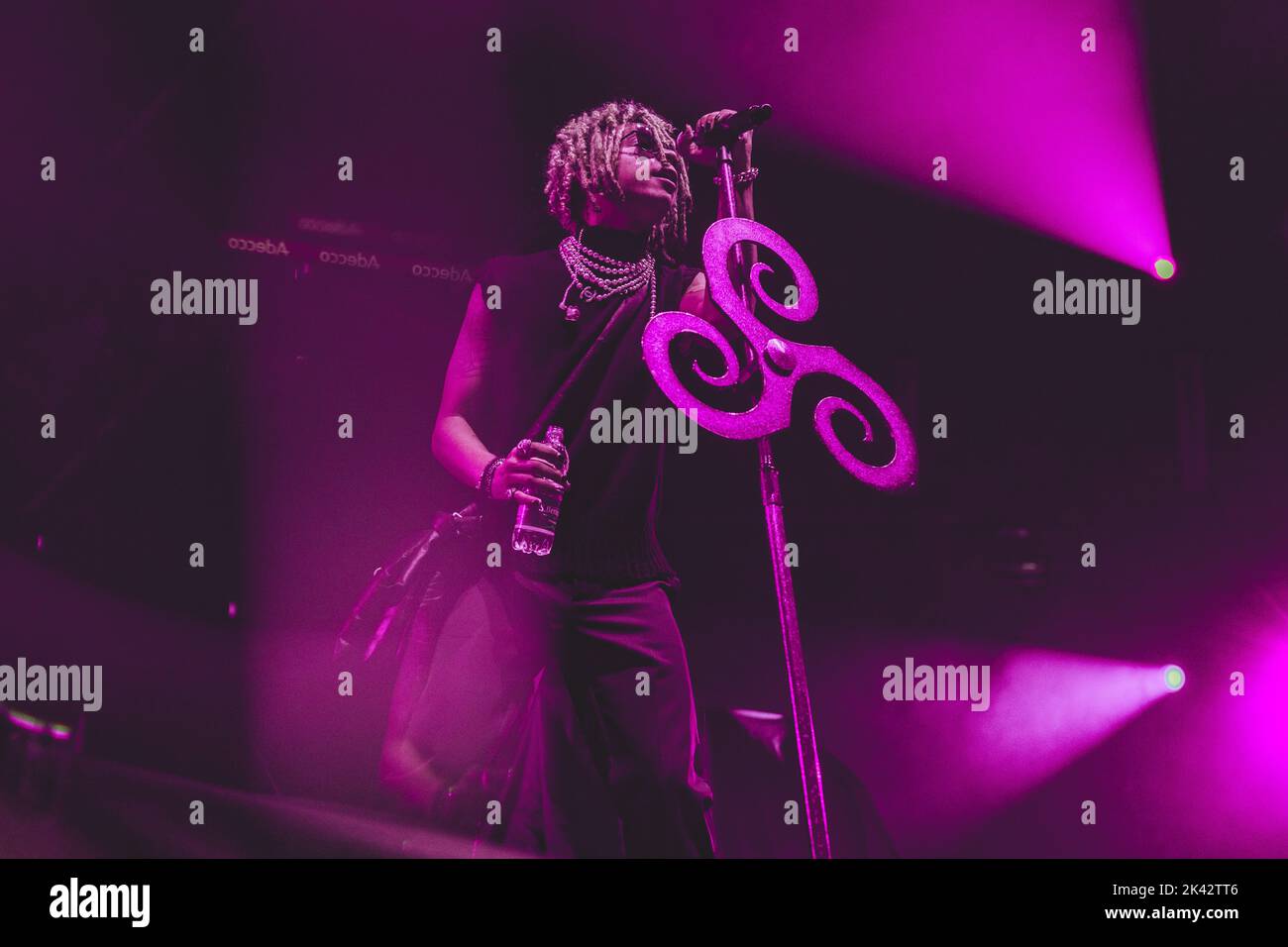 American rapper and singer Iann Dior performs live at Mediolanum Forum ...