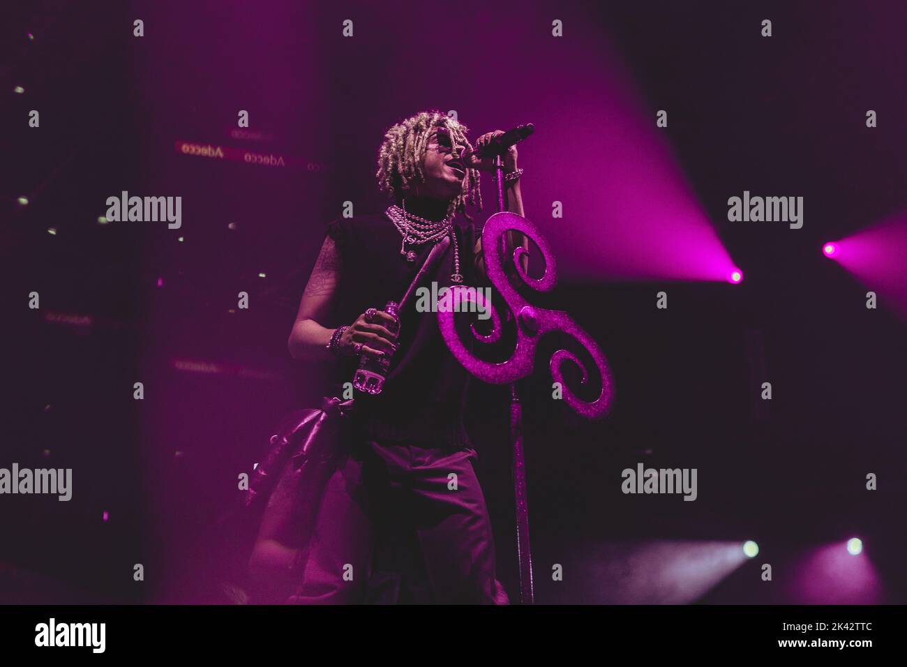 American rapper and singer Iann Dior performs live at Mediolanum Forum ...