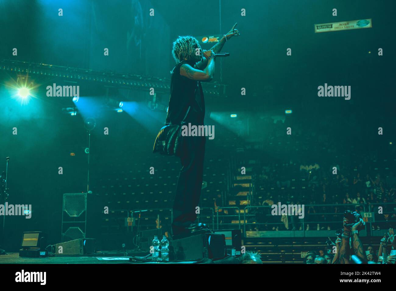 American rapper and singer Iann Dior performs live at Mediolanum Forum ...