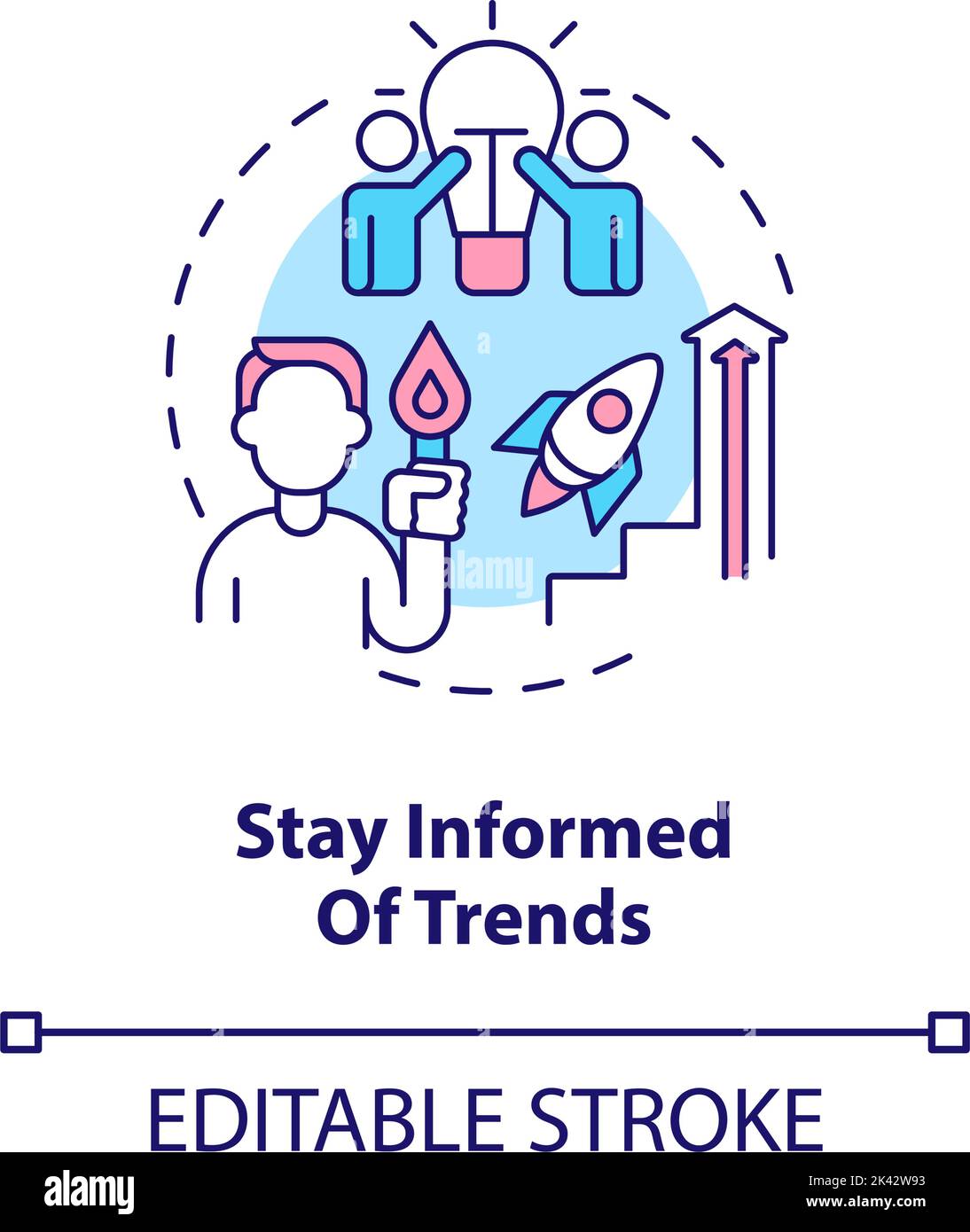 Stay informed of trends concept icon Stock Vector Image & Art - Alamy