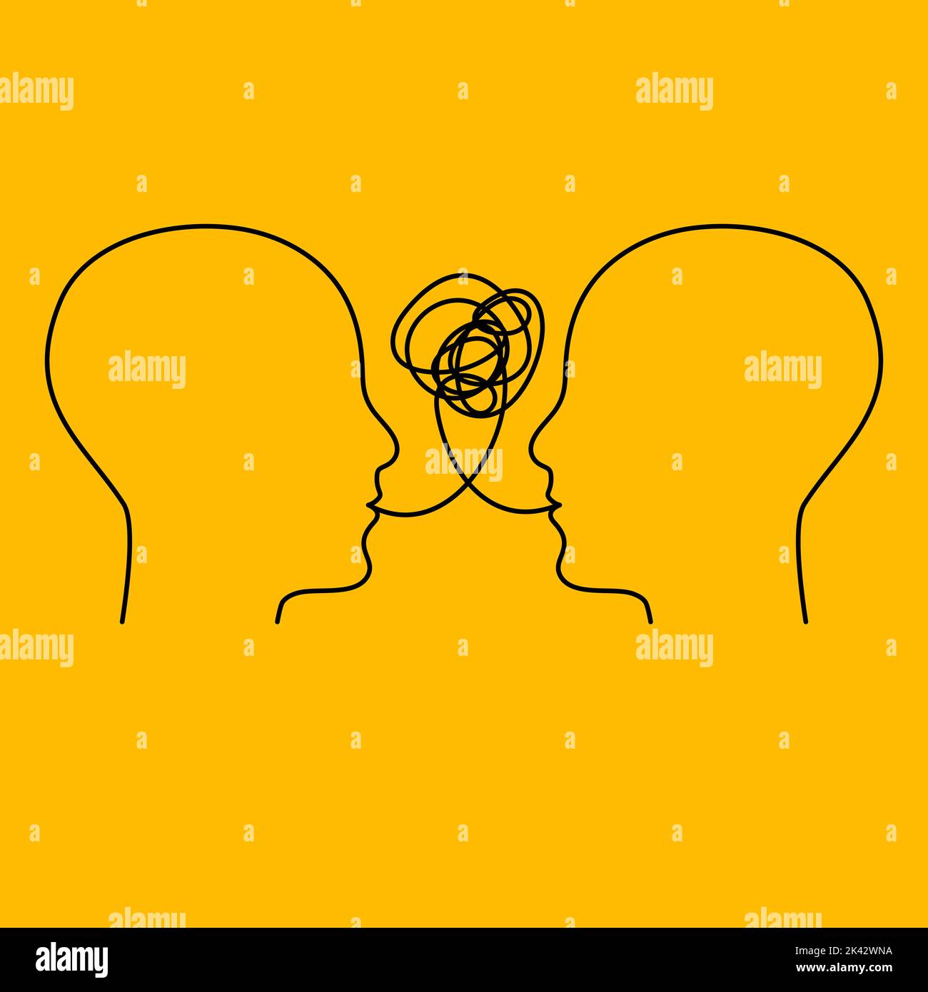 therapy logo, conversation icon, two profiles Stock Vector Image & Art ...