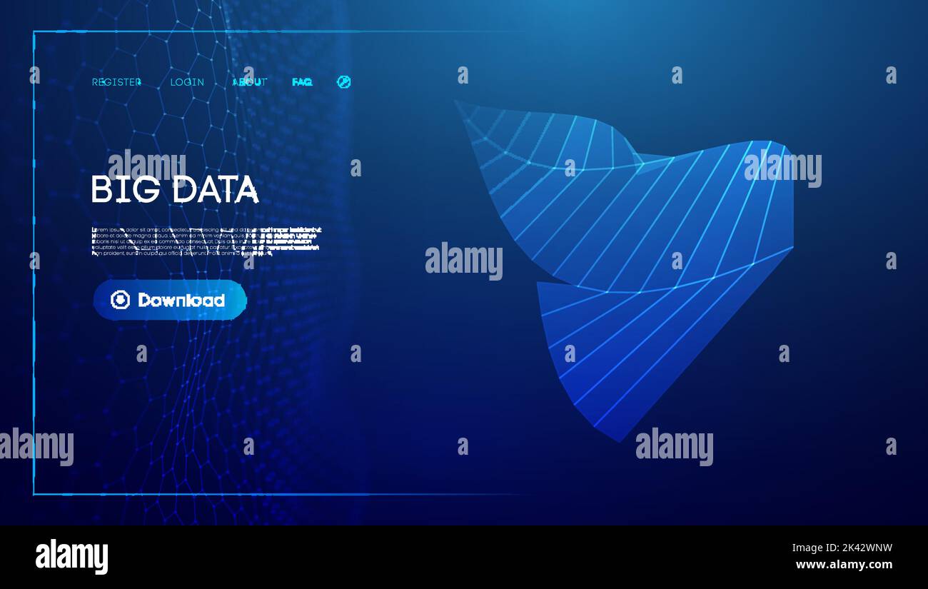 Pyramid business technology background. Tech vector triangle abstract background. Wireframe ...