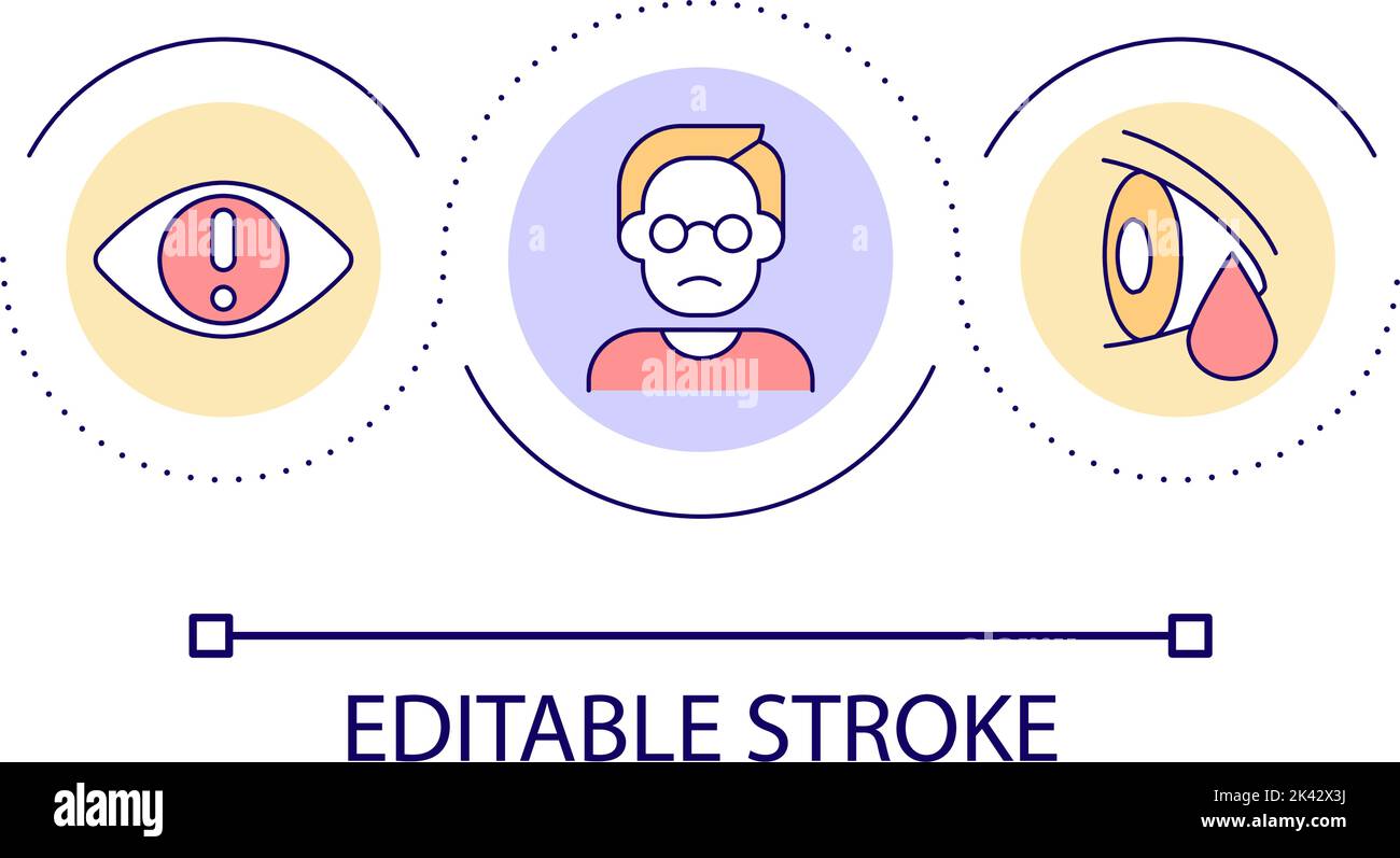 Eyes disease diagnostic loop concept icon Stock Vector Image & Art - Alamy