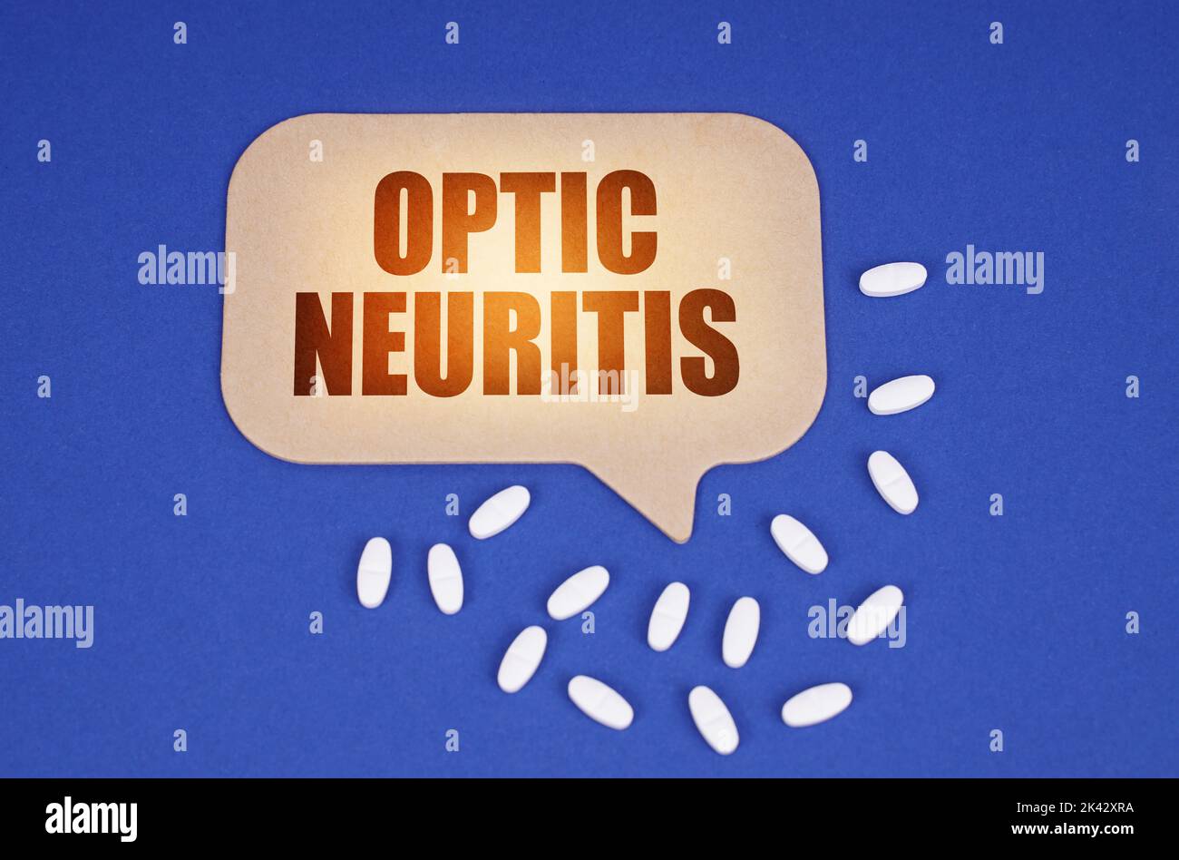 Medical concept. On the blue surface of the tablet and a cardboard ...