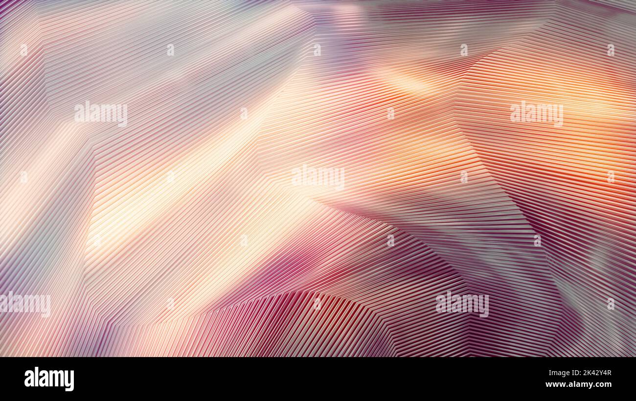 Shining rose and yellow metal shapes digital bg - abstract 3D ...