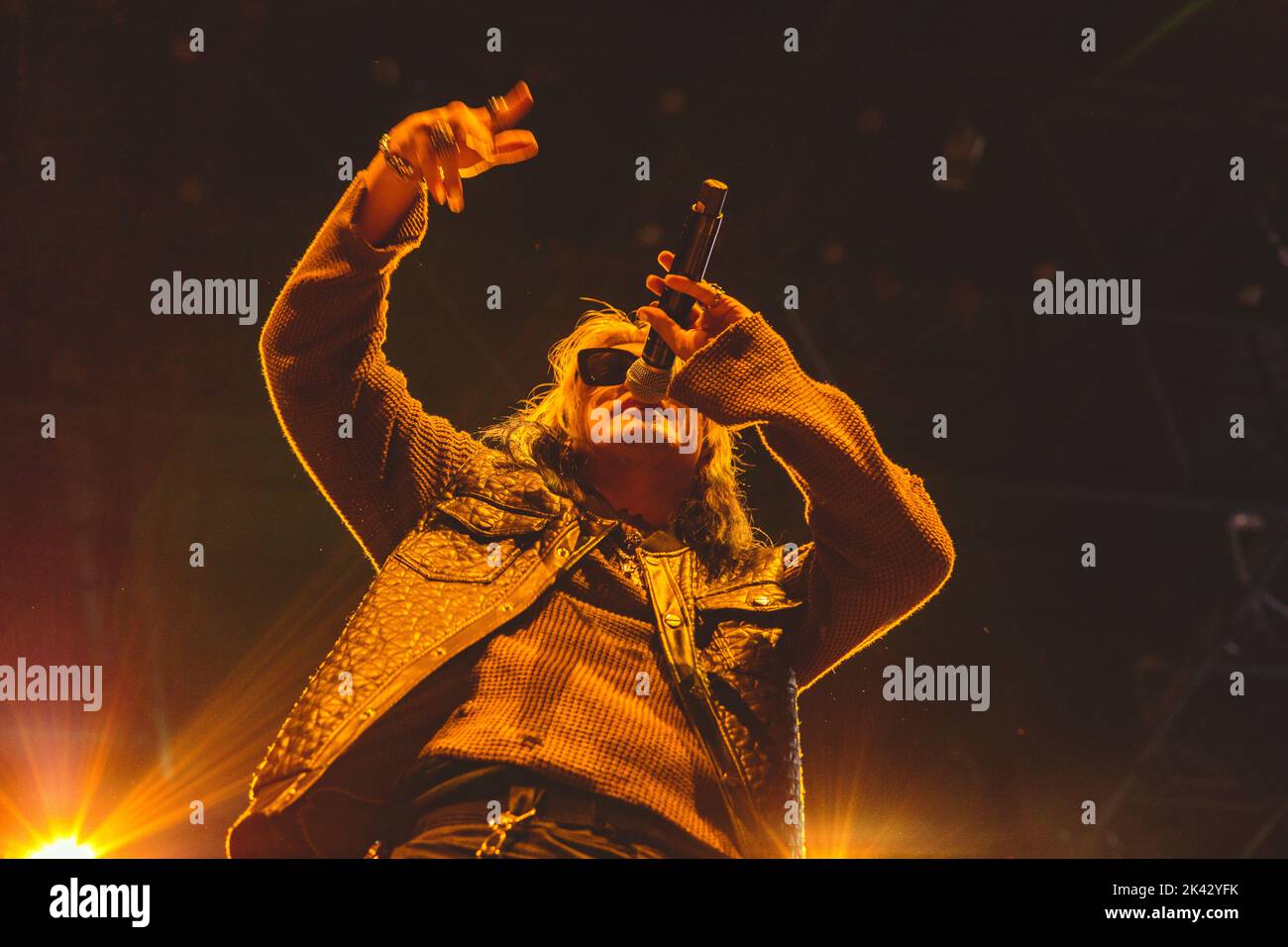 American singer 44Phantom performs live Mediolanum Forum in Milan as ...