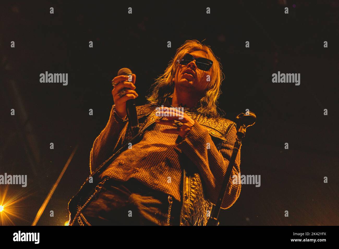 American singer 44Phantom performs live Mediolanum Forum in Milan as ...