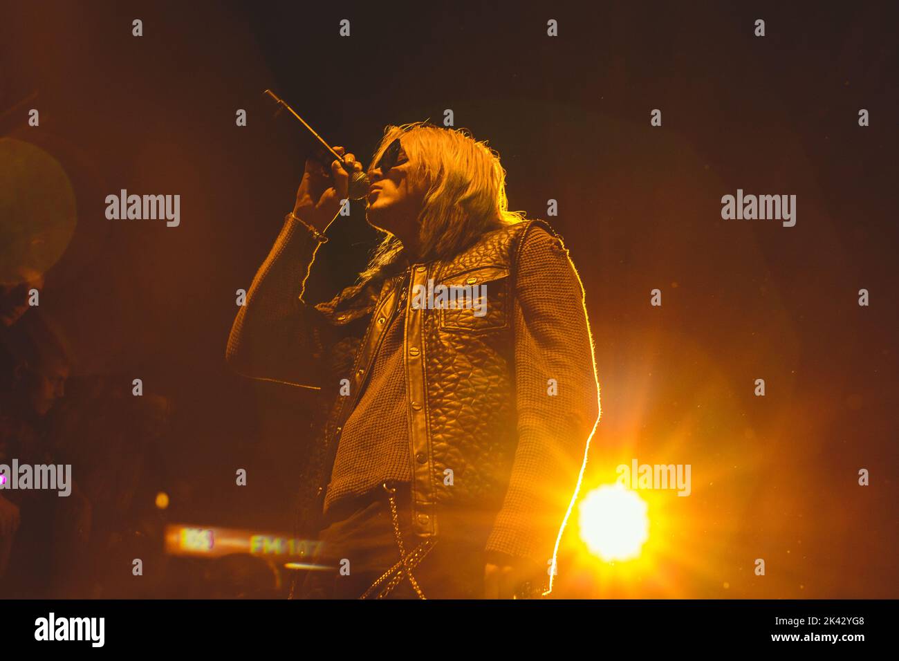 American singer 44Phantom performs live Mediolanum Forum in Milan as ...