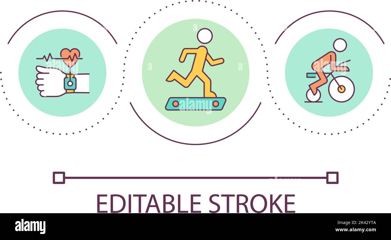 Cardio workout loop concept icon Stock Vector Image & Art - Alamy