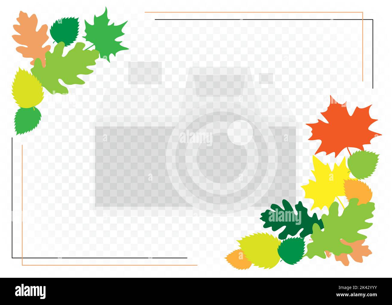 autumn season photo frame transparent template Stock Vector Image & Art ...