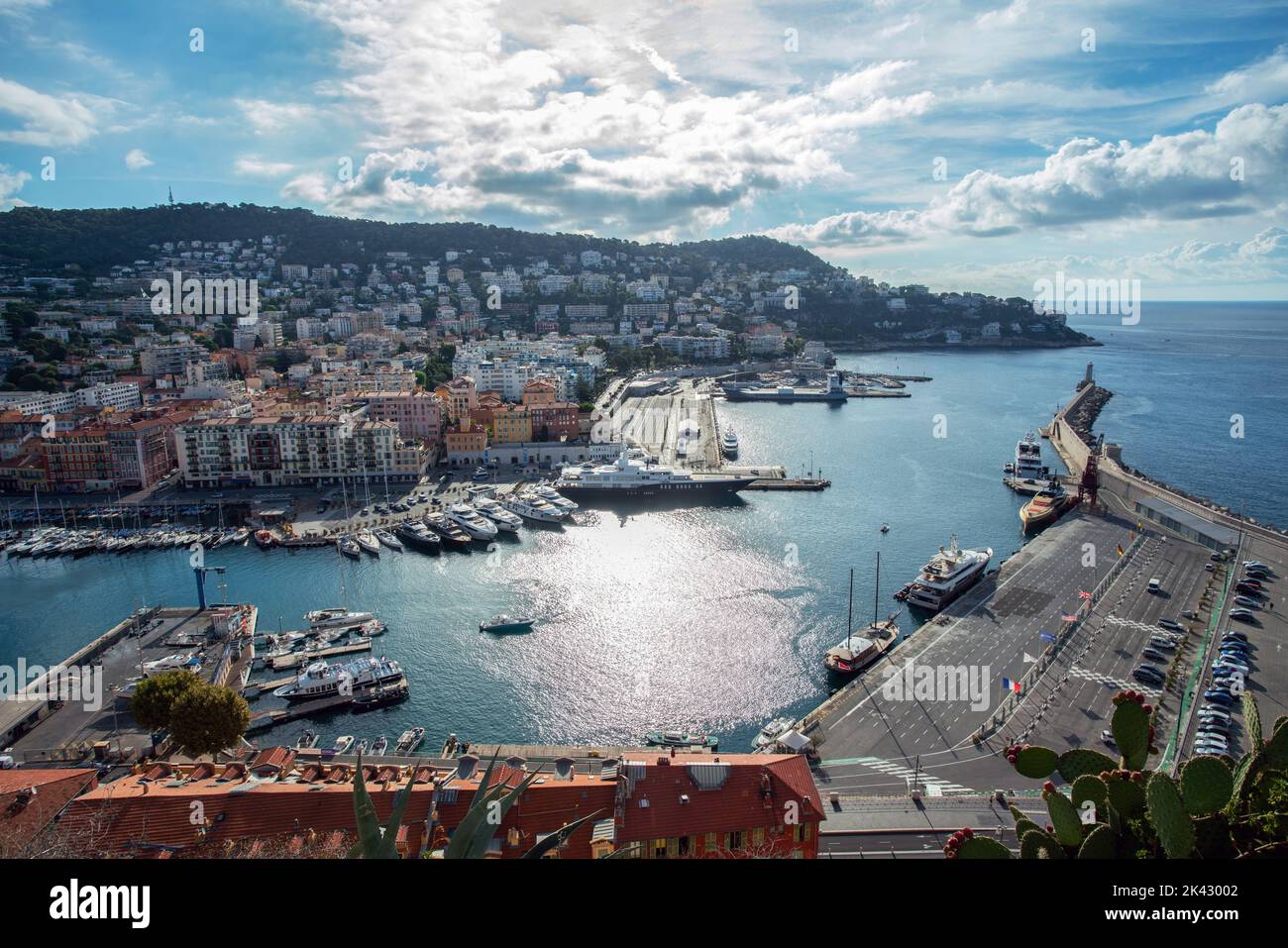 Port Lympia - amazing aerial panorama of ton Nice and port ( harbor ...