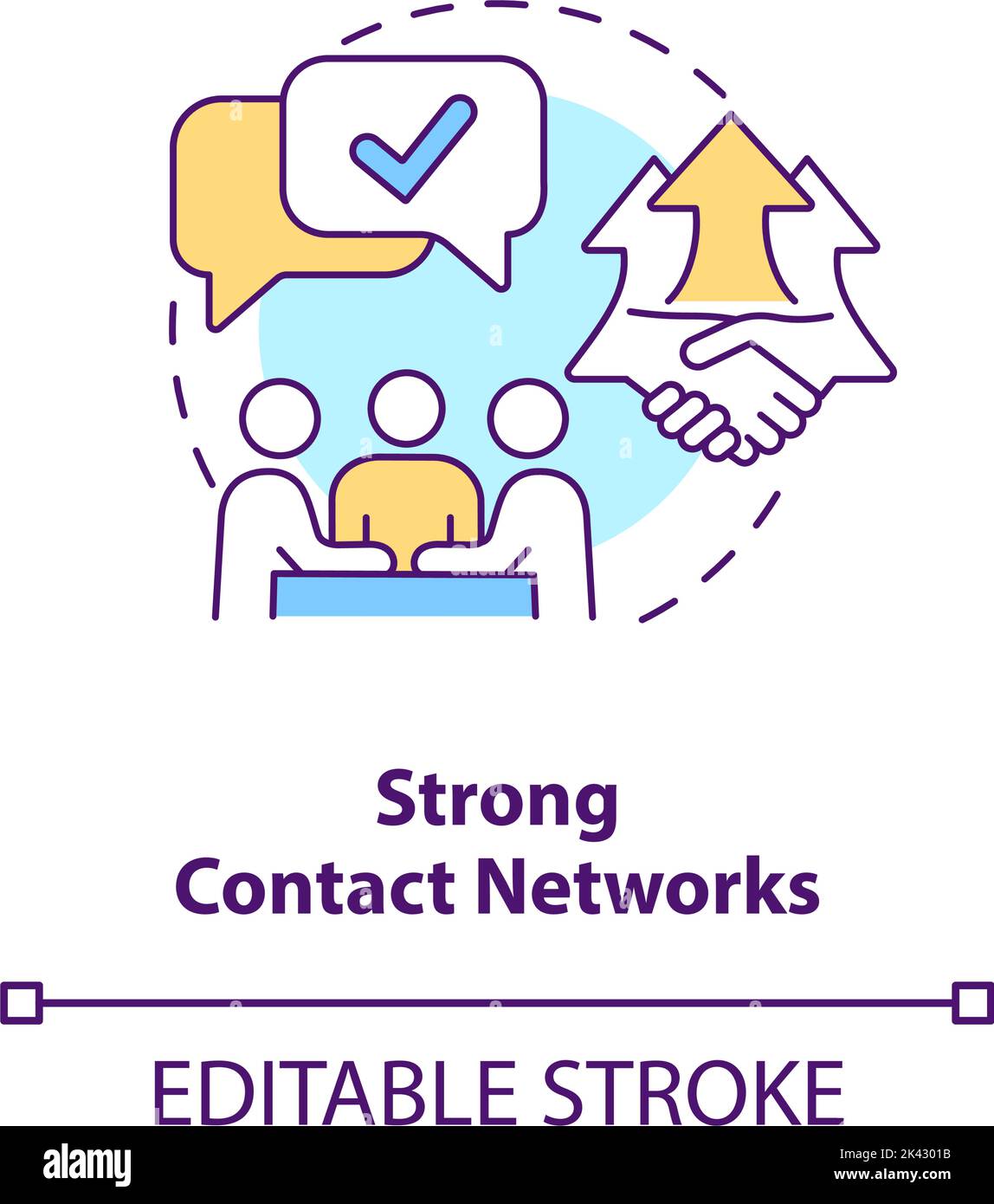 Strong contact networks concept icon Stock Vector Image & Art - Alamy