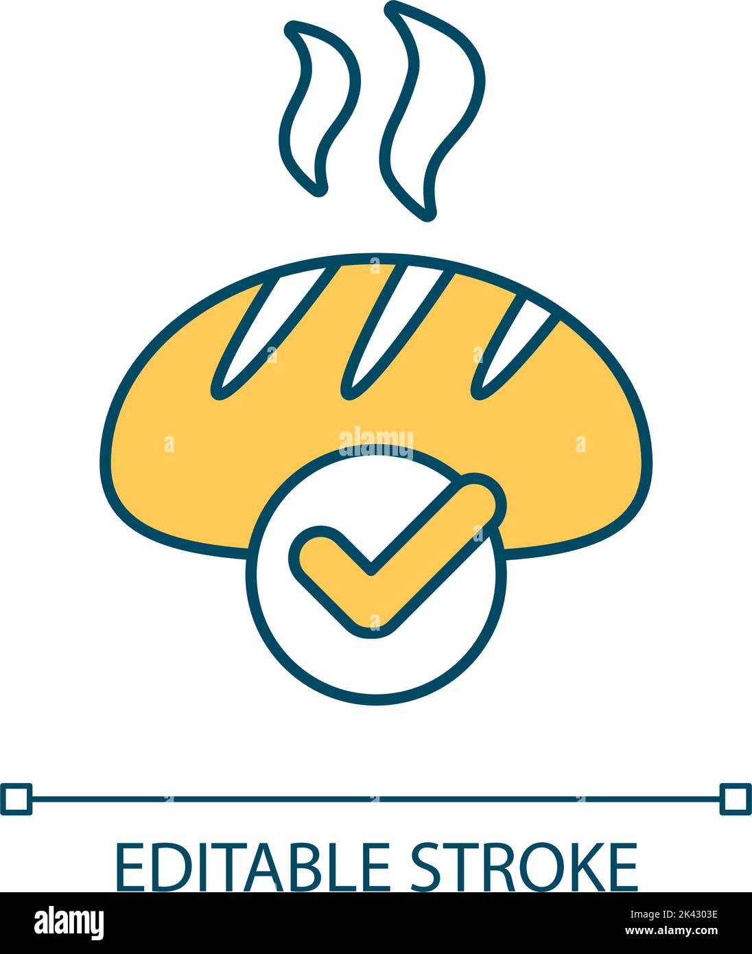 Fresh baked bread RGB color icon Stock Vector Image & Art - Alamy