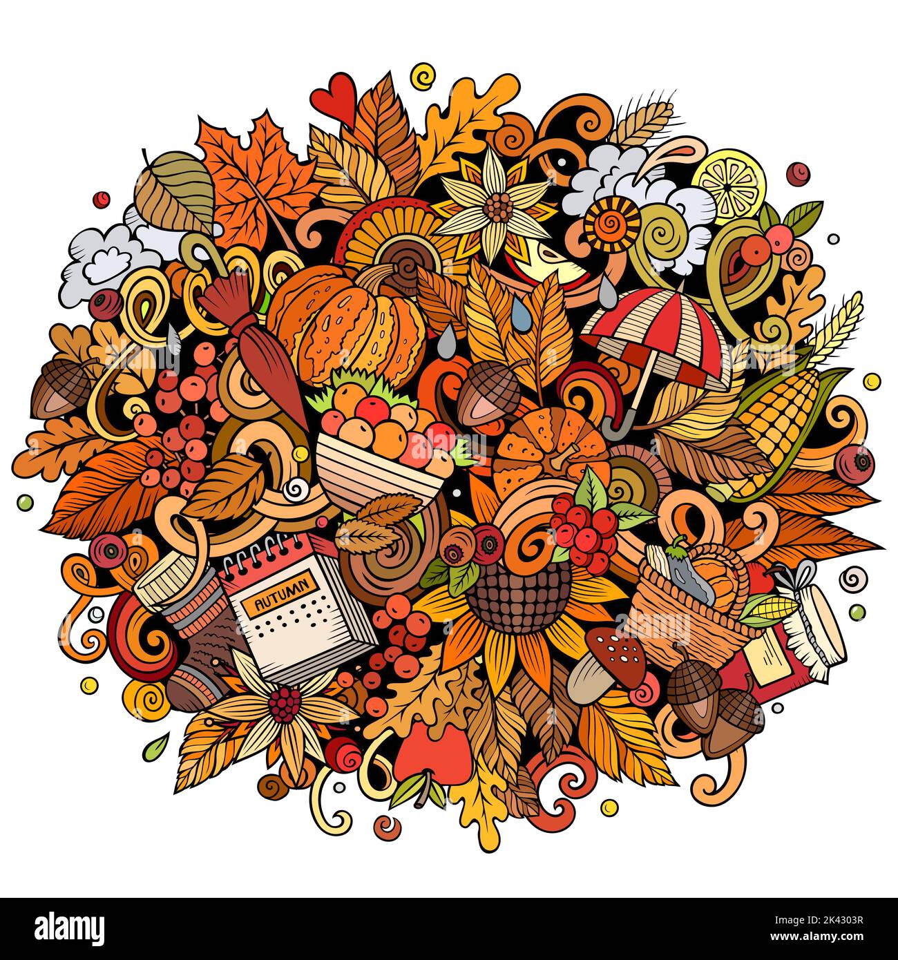 Autumn landscape forest village Cut Out Stock Images & Pictures - Alamy