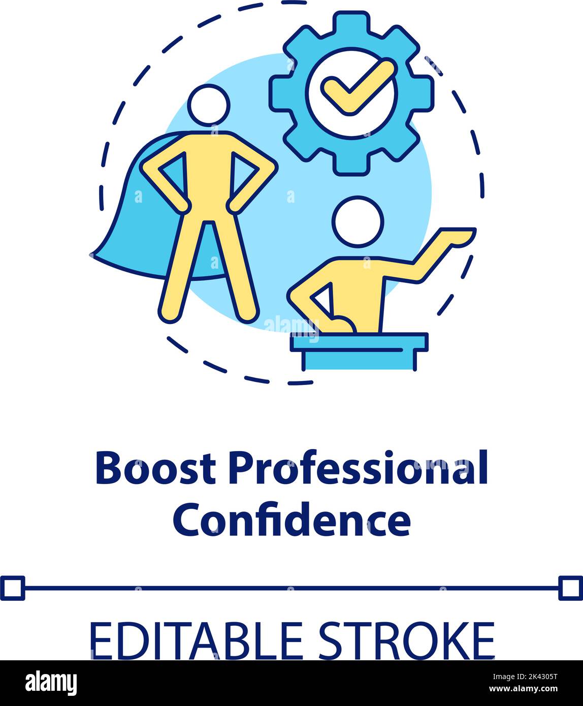 Boost professional confidence concept icon Stock Vector Image & Art - Alamy