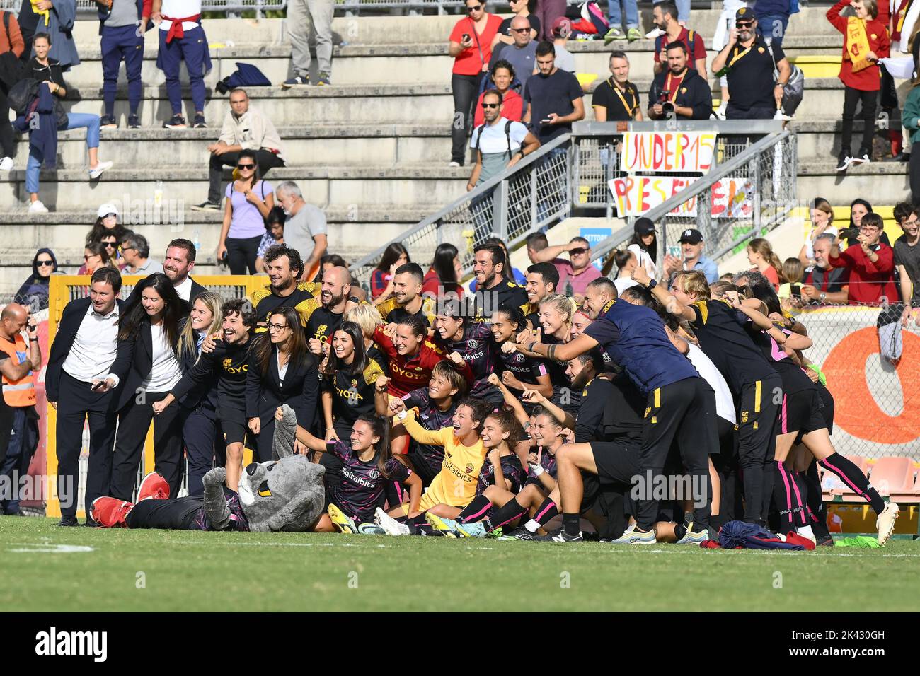 Rome, Italy. 29th Sep, 2022. A.S. Roma Team during the UEFA Women's ...