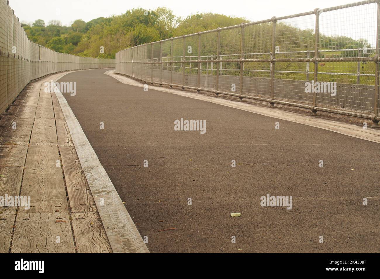 A view looking, along the length of the Meldon Viaduct, showing where ...