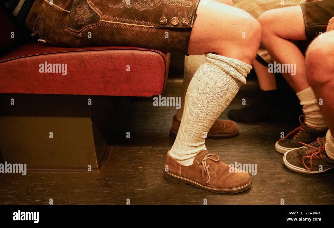 National German (Bavarian) clothing on the day of Oktoberfest: leg ...