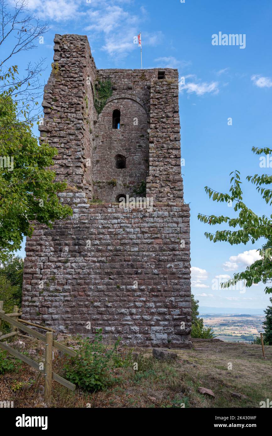 View of the castle ruins Haut-Barr Stock Photo - Alamy