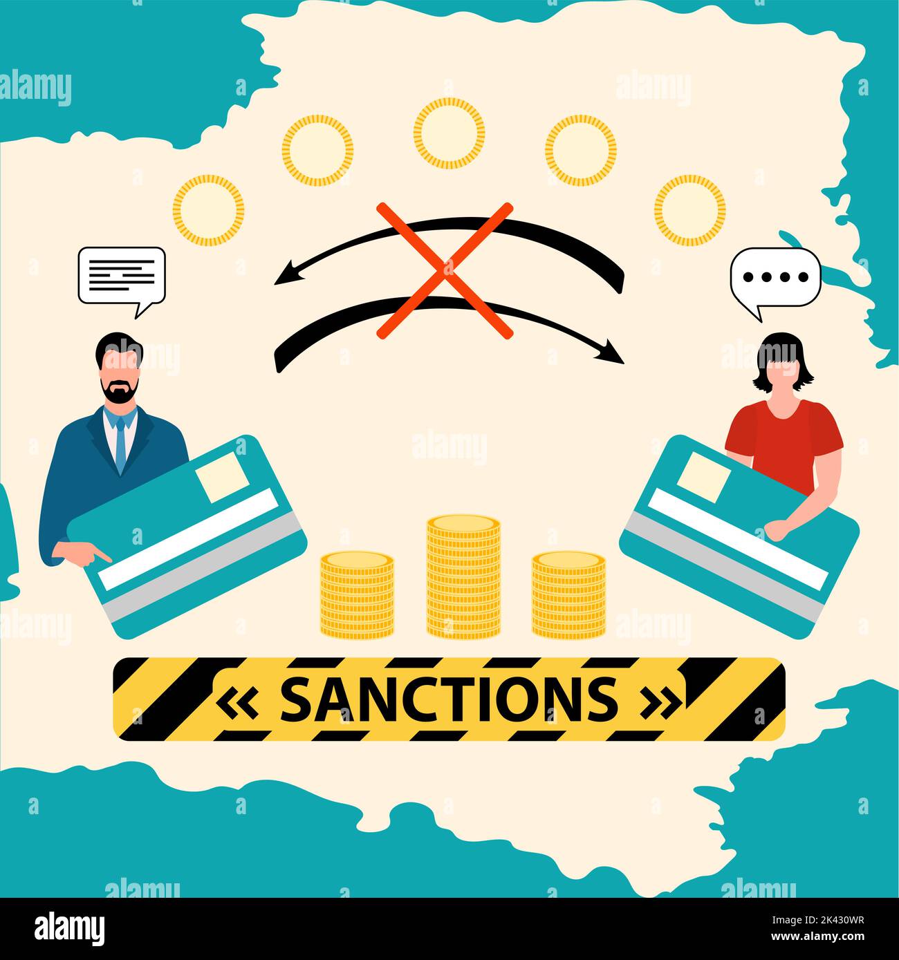 Sanctions restrictions Stock Vector Images - Alamy