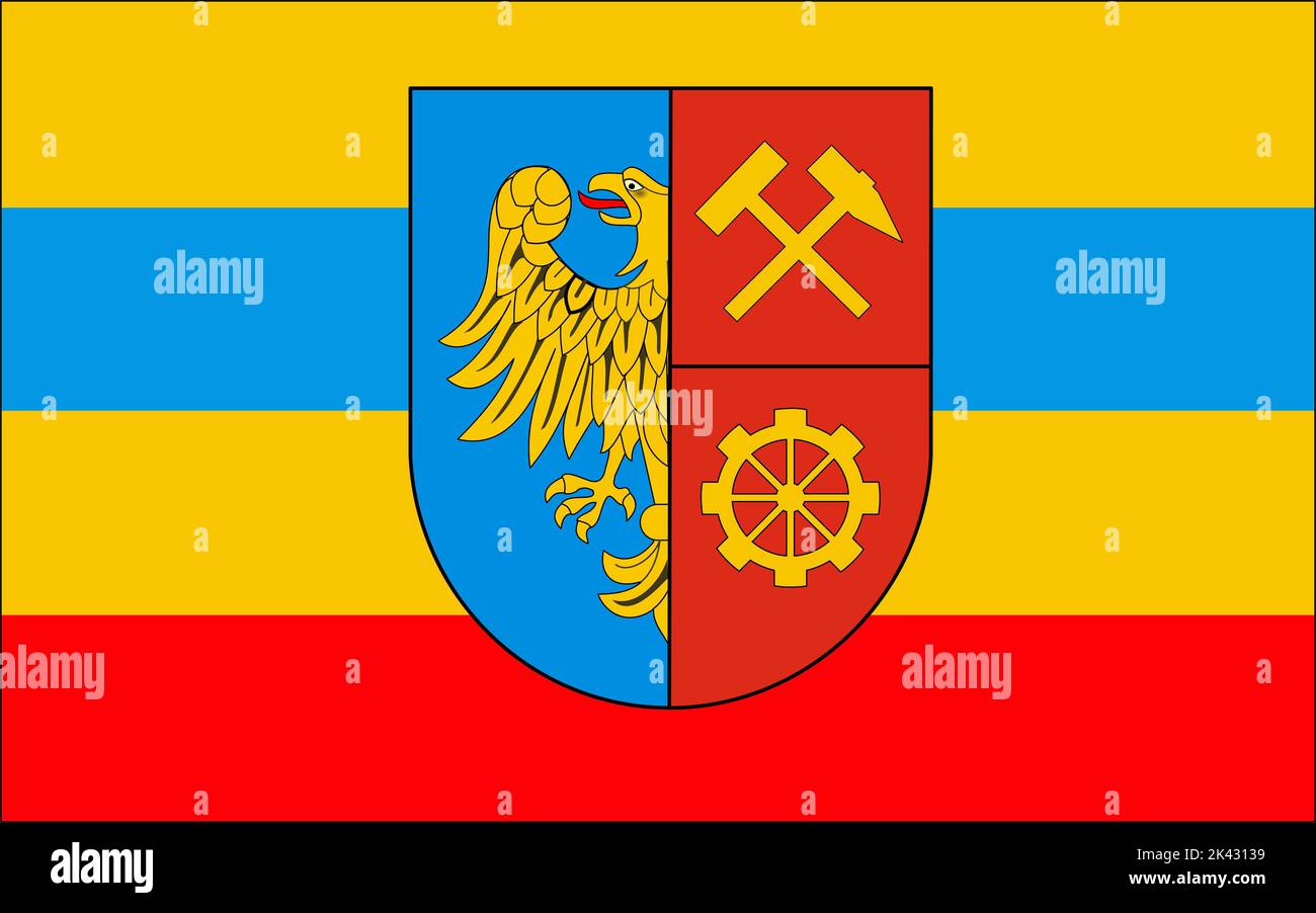 Top view of flag swietochlowice, Poland. Polish city. travel and ...