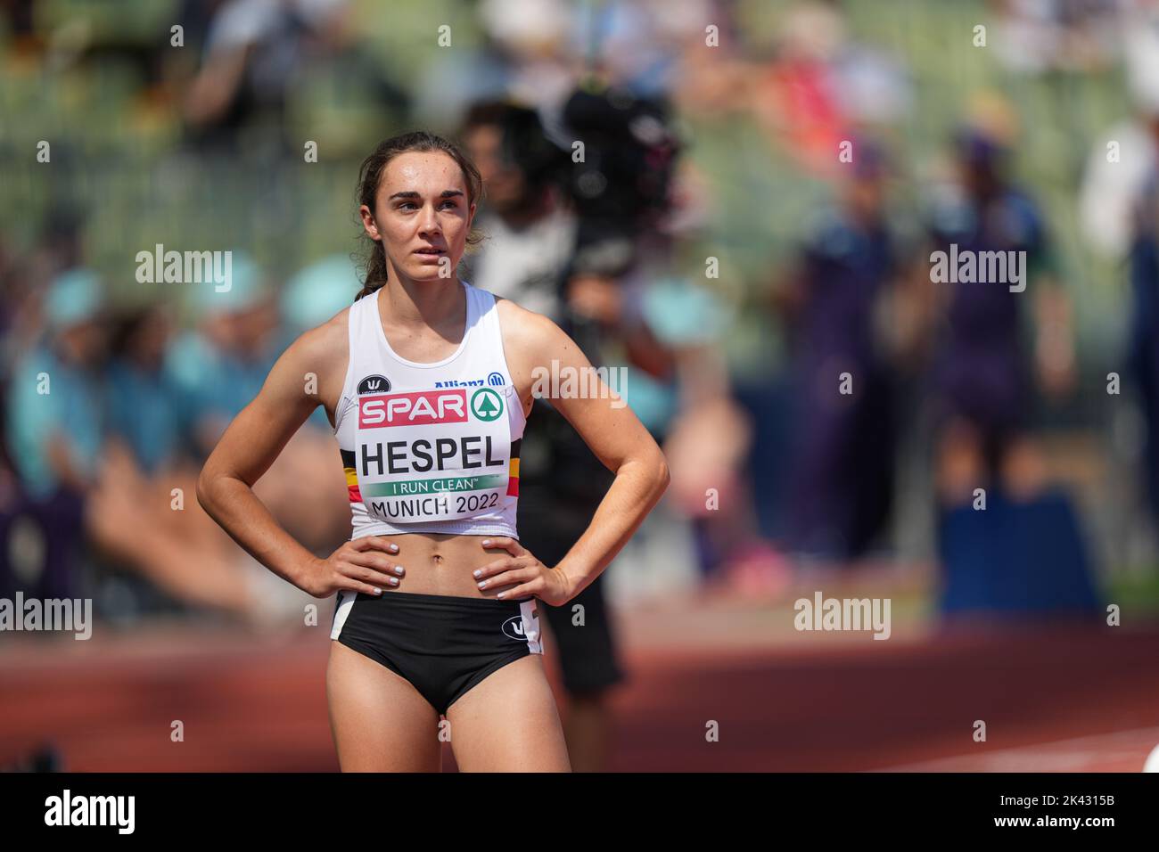 Nina HESPEL participating in the 400 meters hurdles of the European ...