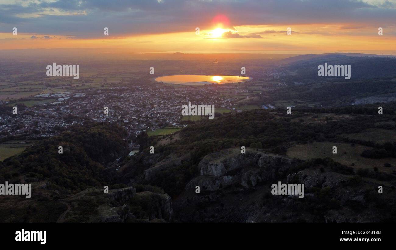 Cheddar gorge drone view hi-res stock photography and images - Alamy