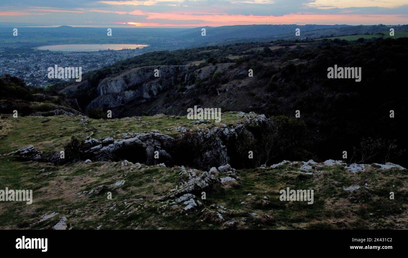 Cheddar gorge drone view hi-res stock photography and images - Alamy
