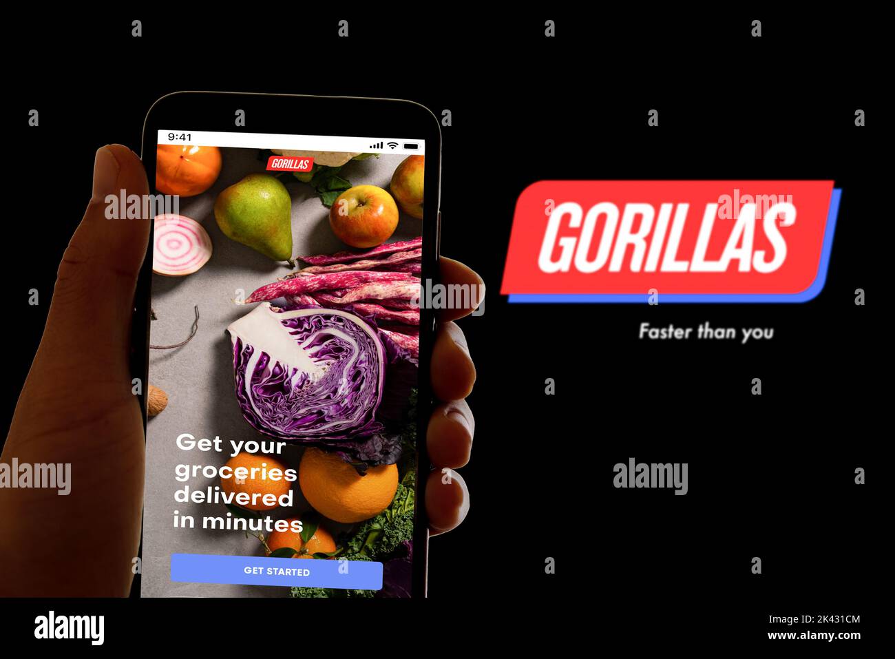 In this photo illustration, the logo of the quick food and grocery ...