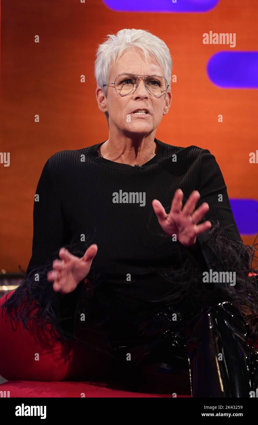 EDITORIAL USE ONLY Jamie Lee Curtis during the filming for the Graham ...