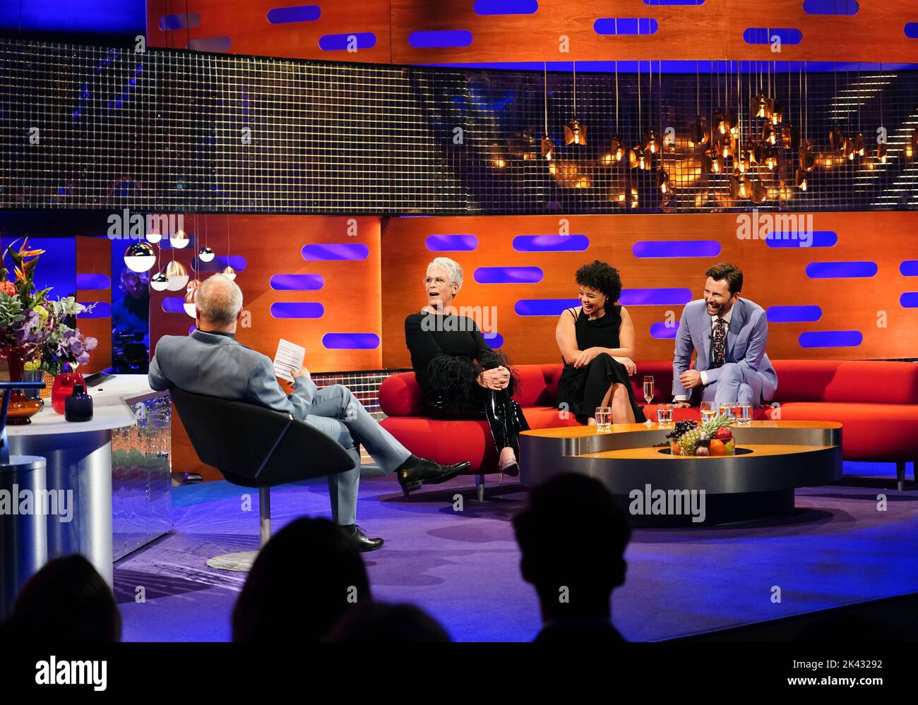 EDITORIAL USE ONLY Graham Norton, Jamie Lee Curtis, Lydia West and ...