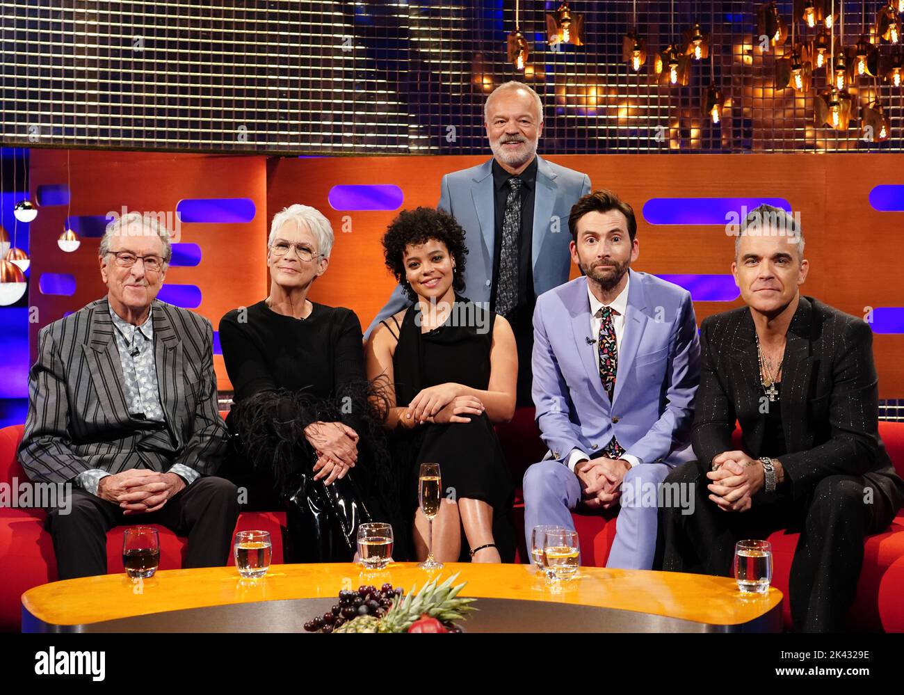 EDITORIAL USE ONLY Eric Idle, Jamie Lee Curtis, Lydia West, Graham ...