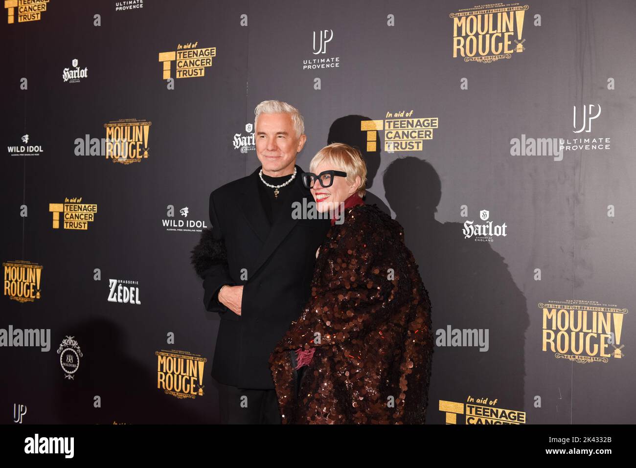 London, 29 September 2022, Baz Luhrmann and Catherine Martin arriving for the Moulin Rouge Gala ...