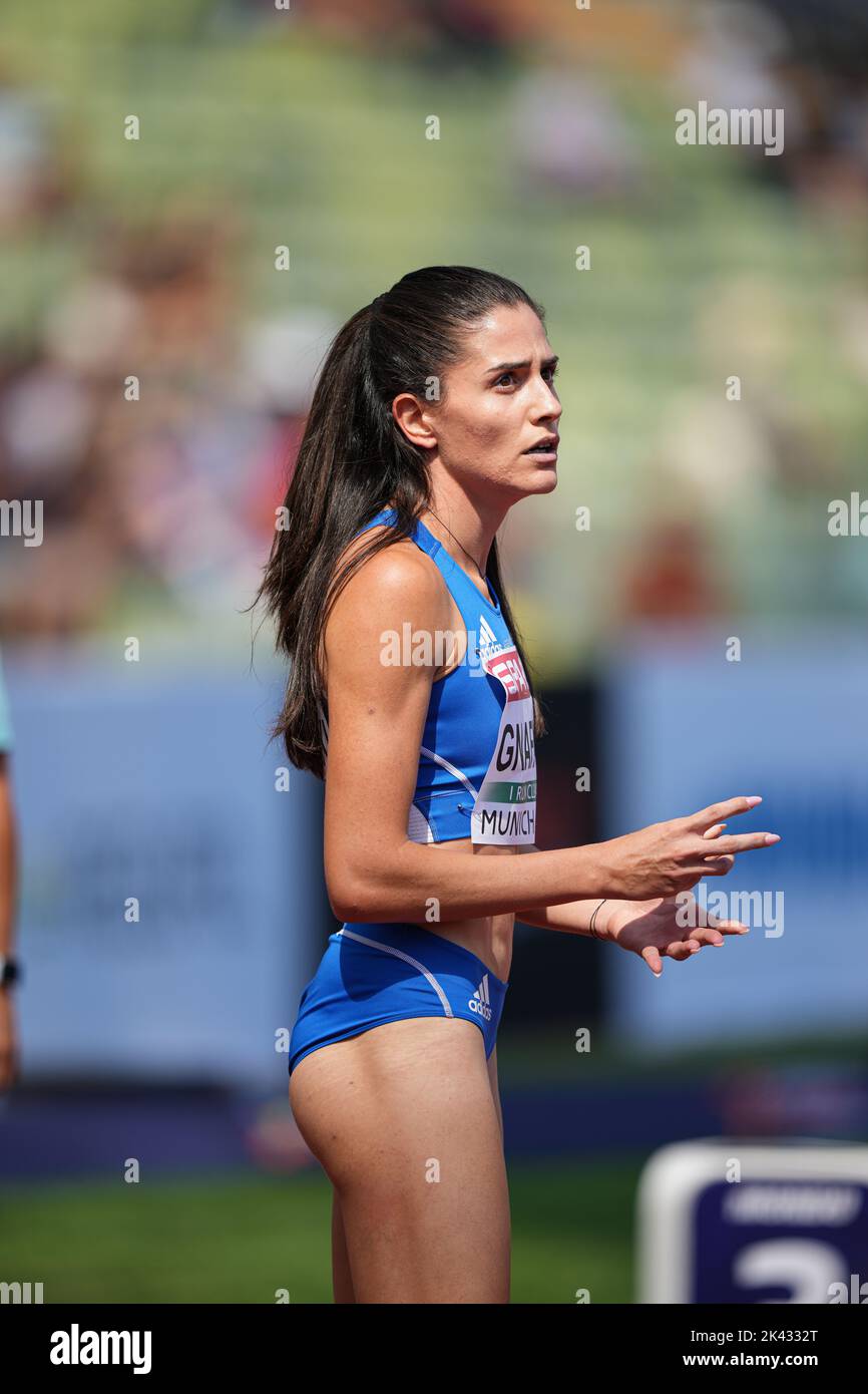 Dimitra GNAFAKI participating in the 400 meters hurdles of the European Athletics Championships ...