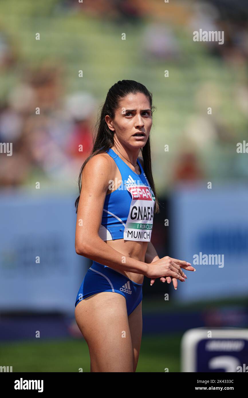 Dimitra GNAFAKI participating in the 400 meters hurdles of the European ...