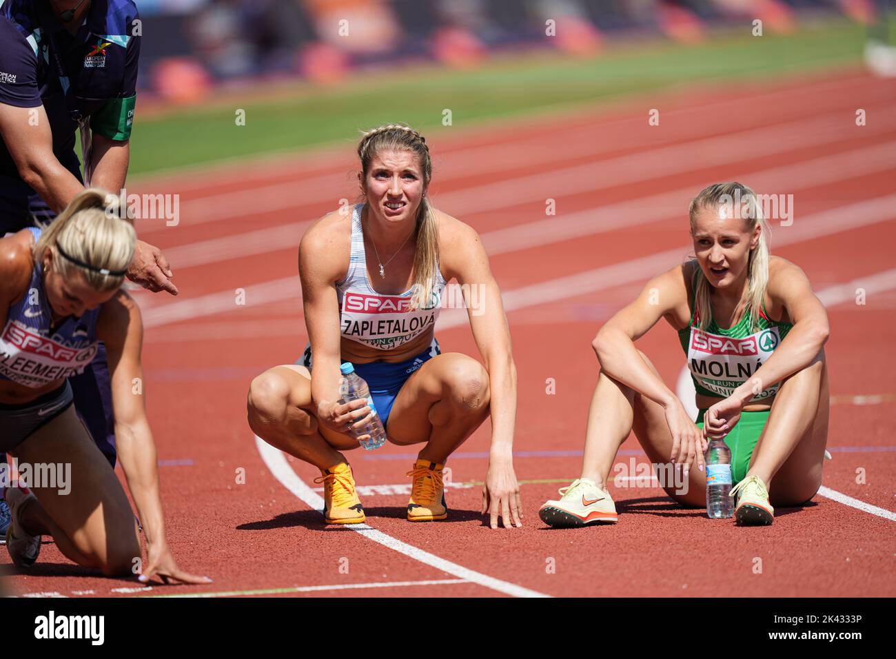 Emma Zapletalová participating in the 400 meters hurdles of the ...