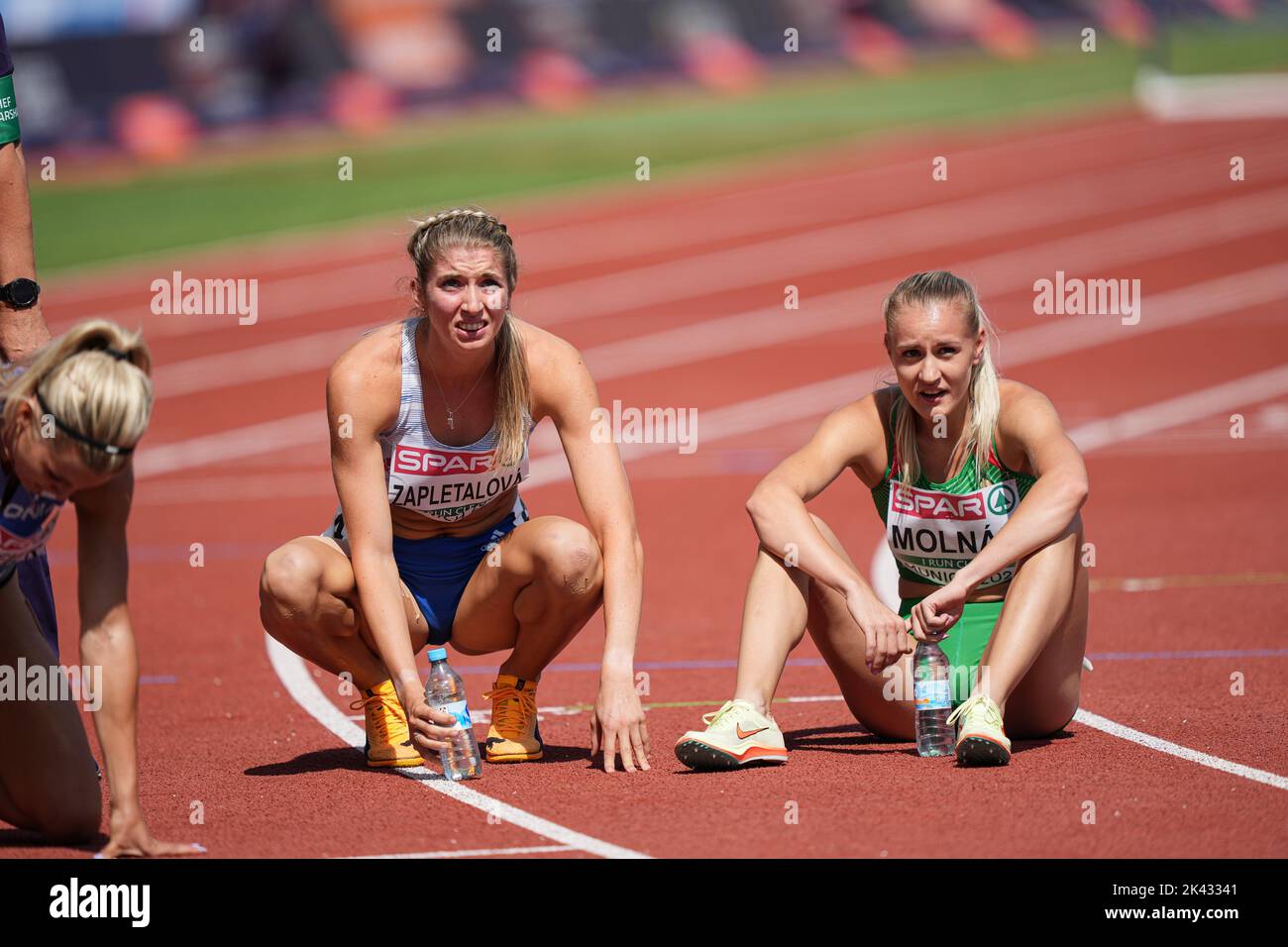 Emma Zapletalová participating in the 400 meters hurdles of the ...