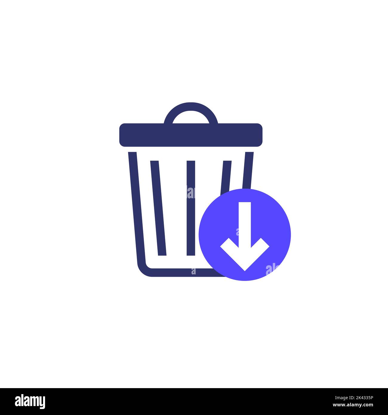 Reduce waste icon with a trash bin, vector Stock Vector Image & Art - Alamy