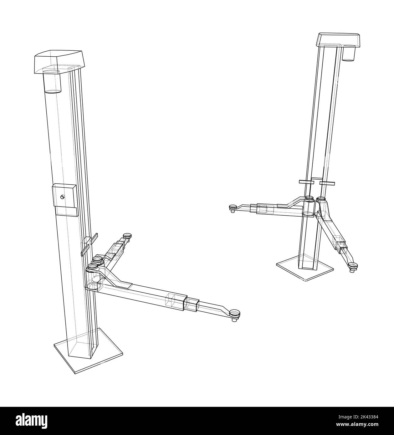 Car lift stand tower. Vector Stock Vector Image & Art - Alamy
