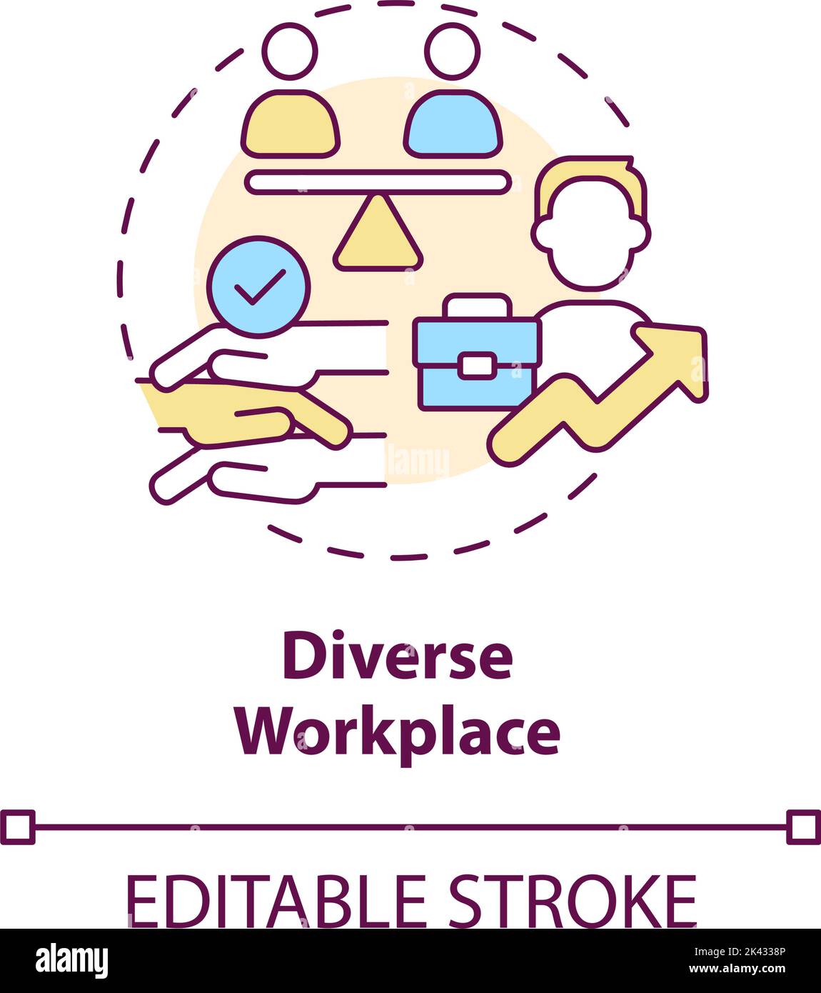Diverse workplace concept icon Stock Vector Image & Art - Alamy