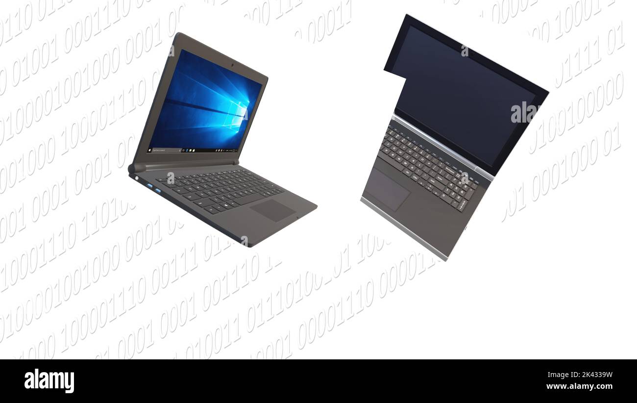 computers in digital world - vector Stock Vector Image & Art - Alamy