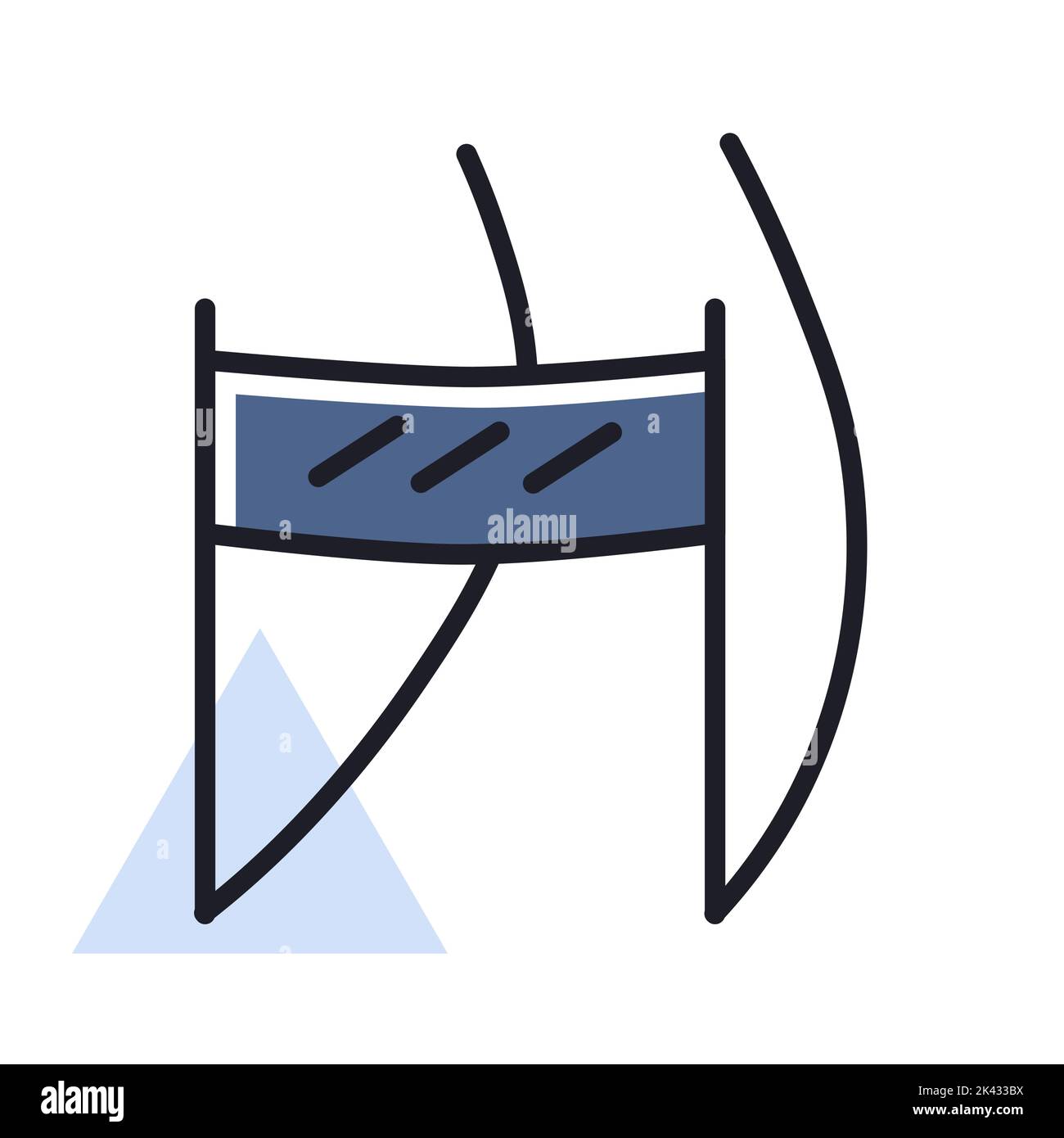 Finish line of ski slope vector isolated icon. Winter sign. Graph ...